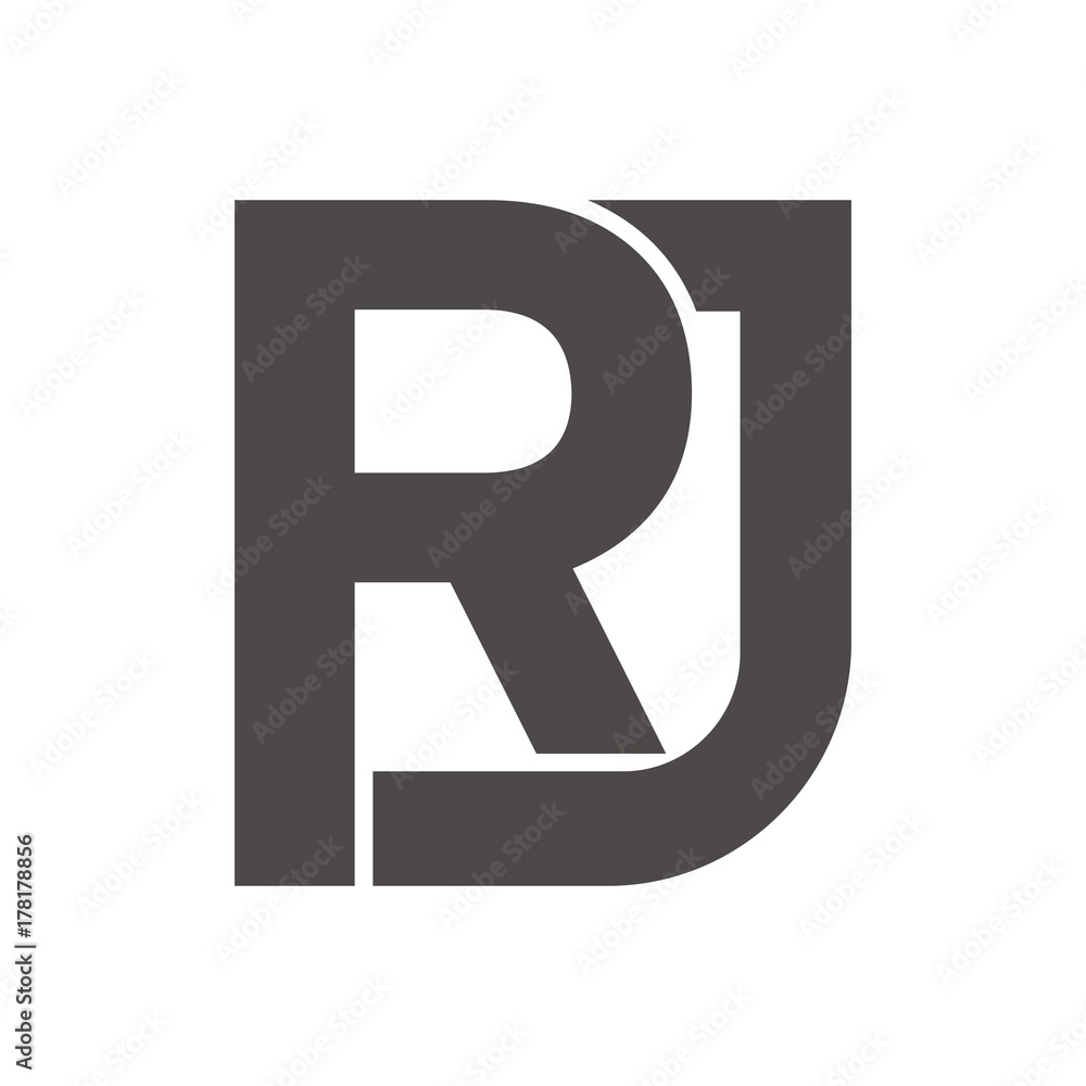 RJ logo initial letter design template vector Stock Vector | Adobe Stock