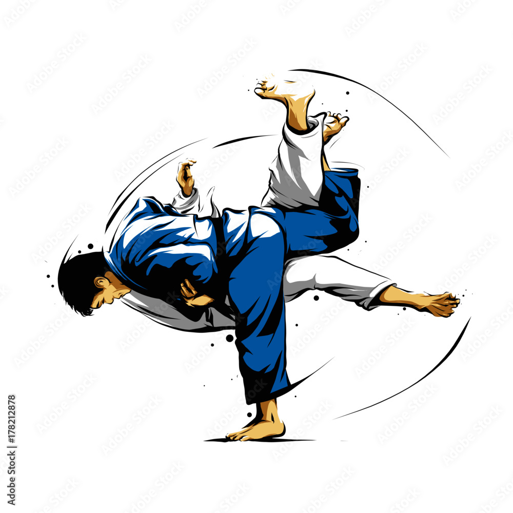 judo action 1 Stock Vector | Adobe Stock