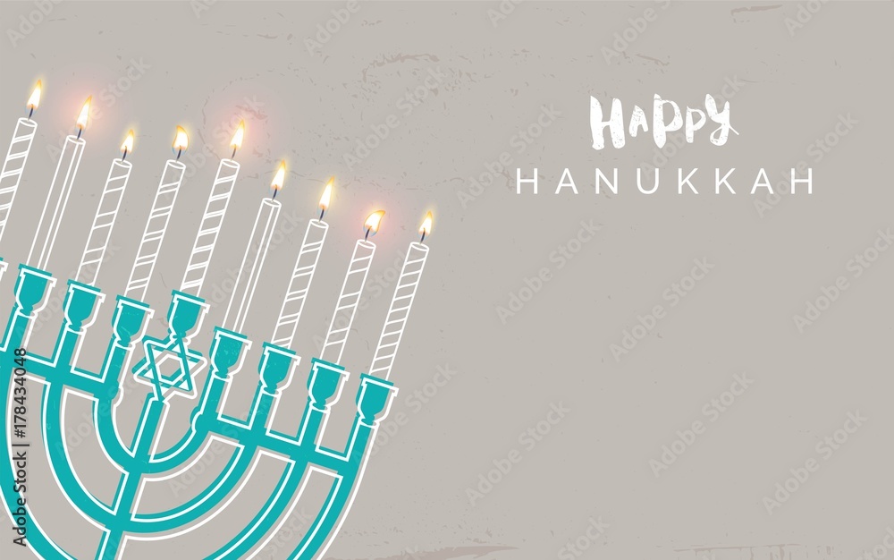 Hanukkah, the Jewish Festival of Lights, festive background with ...