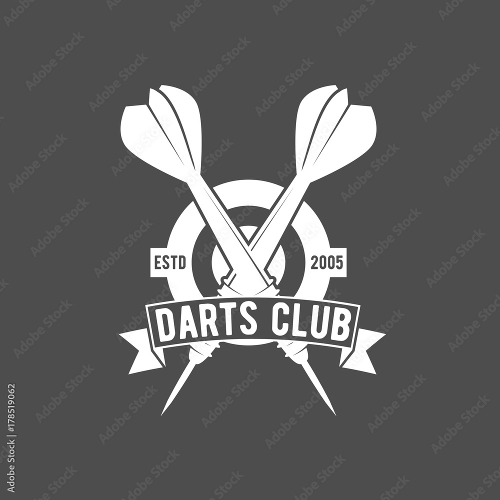 Darts labels set, badge, vector logos Stock Vector | Adobe Stock