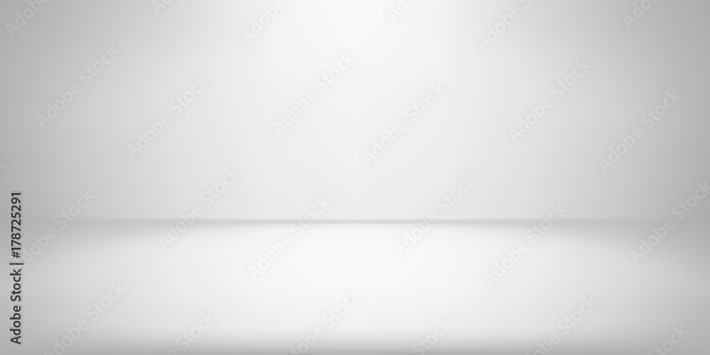 White studio room background with spotlight gradient for premium ...