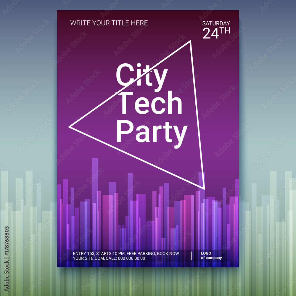 Vector template of banner, design layout for brochure, flyer. Poster ...