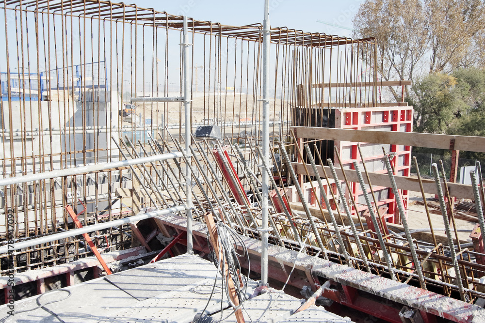 Proceso constructivo puente hormigón Stock Photo | Adobe Stock