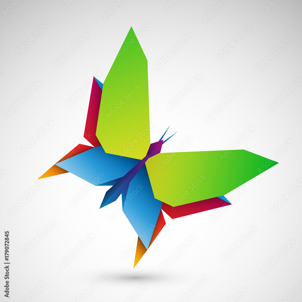 motyl origami wektor Stock Vector | Adobe Stock