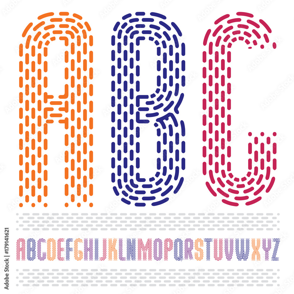 Vector funky condensed capital English alphabet letters, abc collection ...