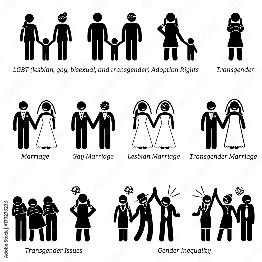 Vector de Stock Sex Equality Sexism Social Problems Stick Figure ...