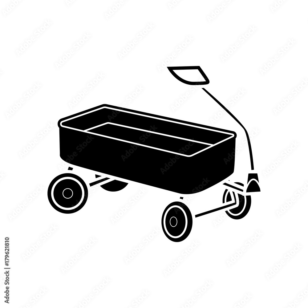 red wagon vector cartoon Stock Vector | Adobe Stock