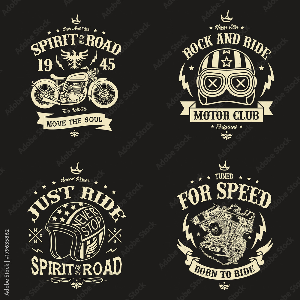Motorcycle Club Design Stock Vector | Adobe Stock