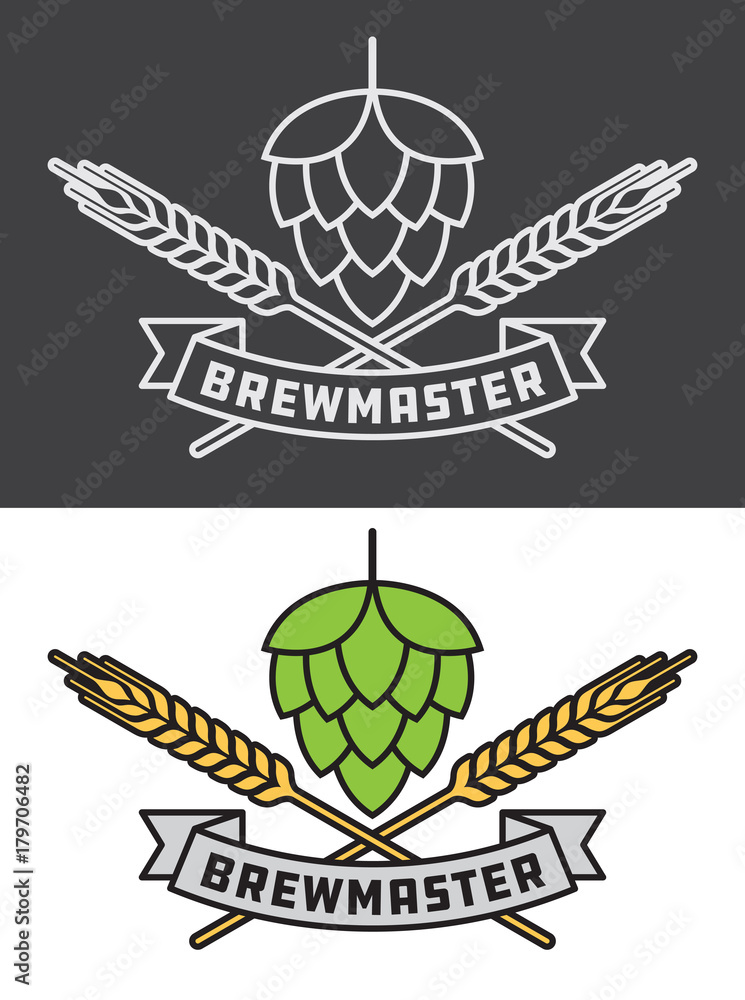 Brewmaster Craft Beer Vector Design Brewmaster icon or logo graphic ...