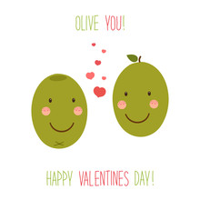 Olive Valentine's Day Greeting Free Stock Photo - Public Domain Pictures