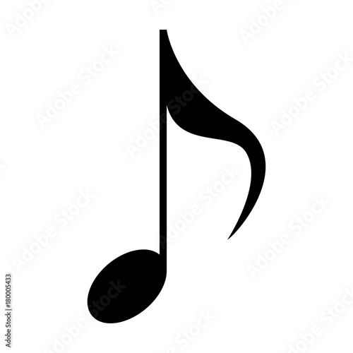Isolated musical note, Eighth note, Vector illustration Stock Vector ...