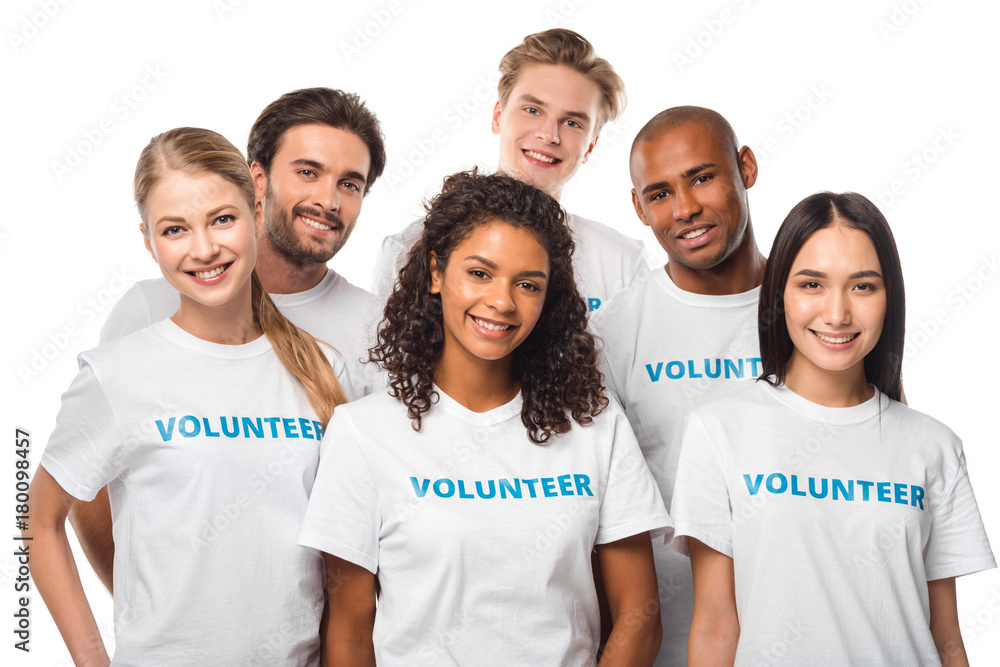multiethnic group of volunteers Stock Photo | Adobe Stock