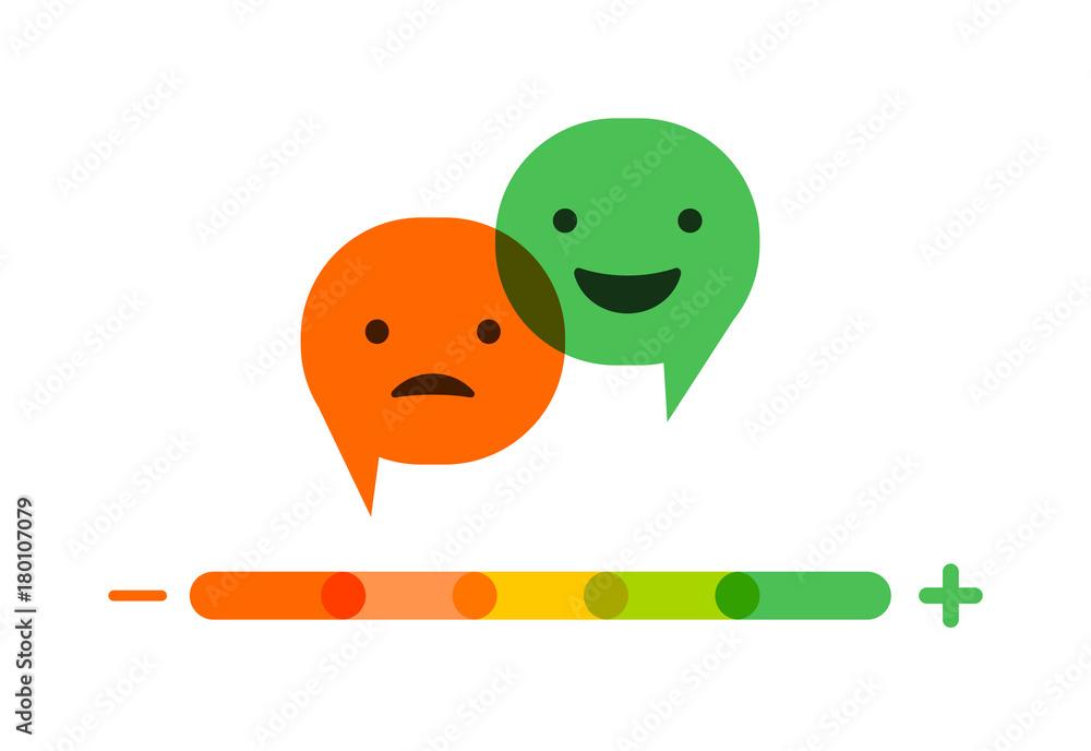 Feedback concept design, emoticon, emoji and smile, emotions scale ...