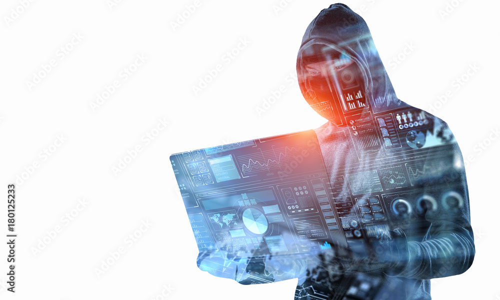 Hacker man steal information Stock Photo | Adobe Stock