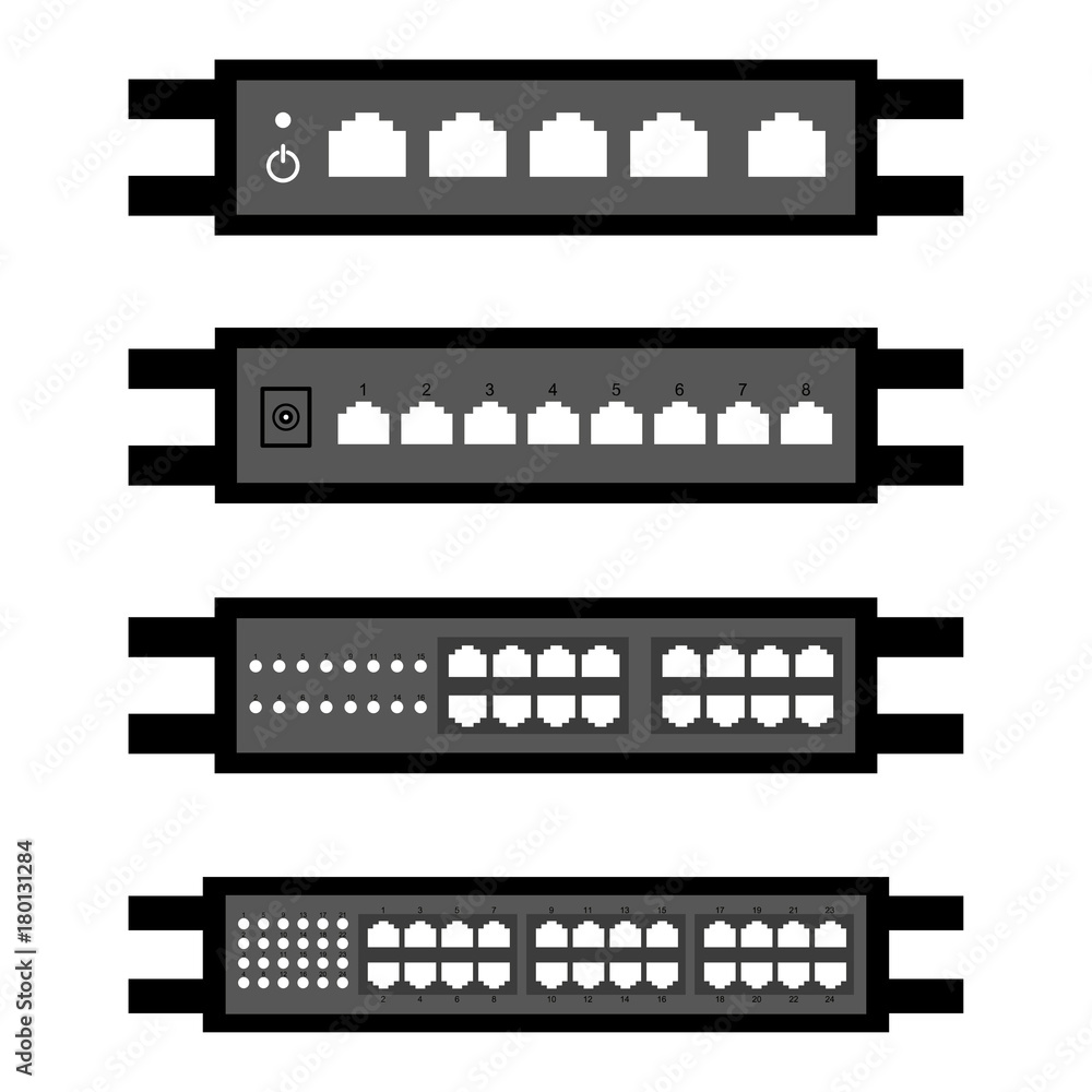 vector of Network switch or router icon set Stock Vector | Adobe Stock
