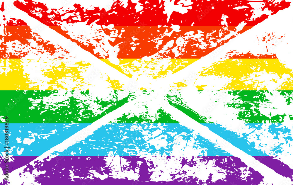 Striped rainbow texture gay pride flag lgbt community. Vector symbol ...