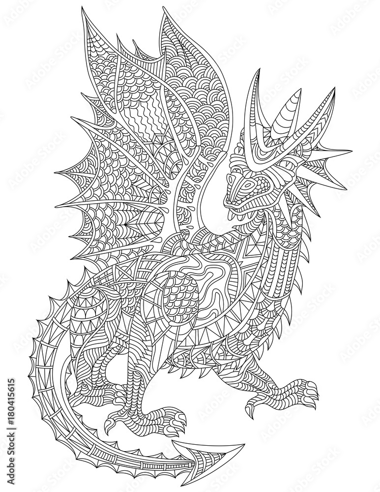 Dragon graphic vector illustration Stock Vector | Adobe Stock