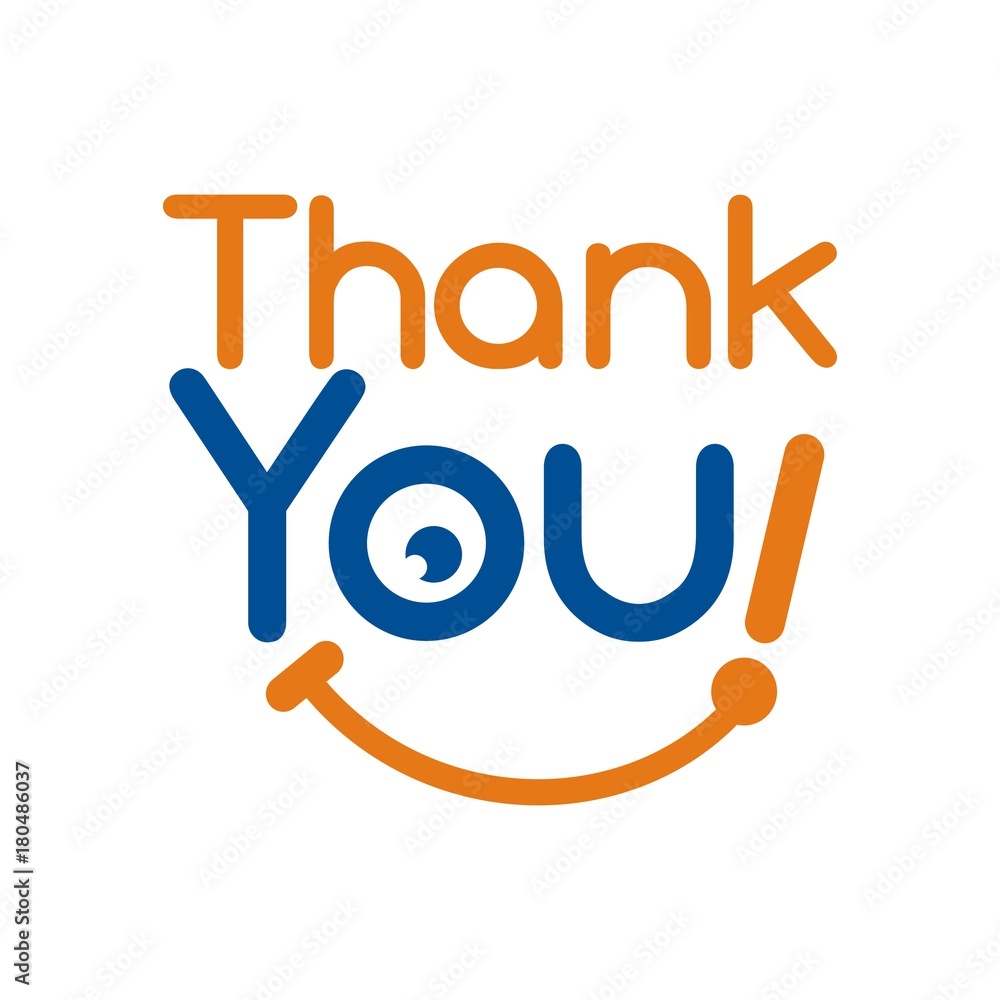Thank you logo design template vector illustration Stock Vector | Adobe ...