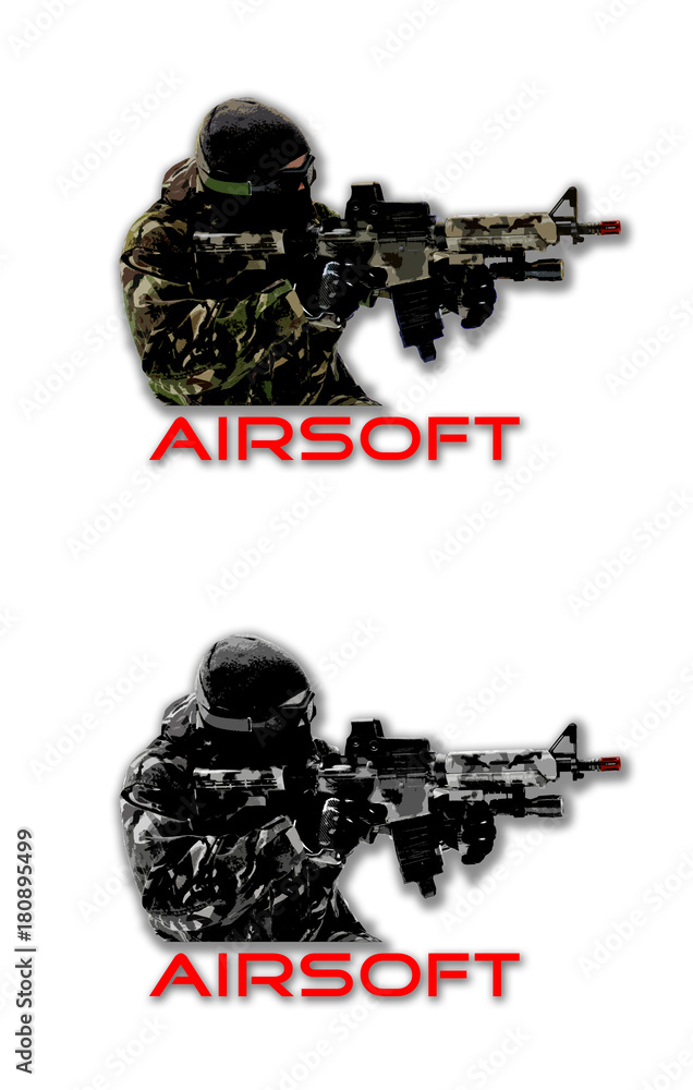 airsoft logo Stock Illustration | Adobe Stock