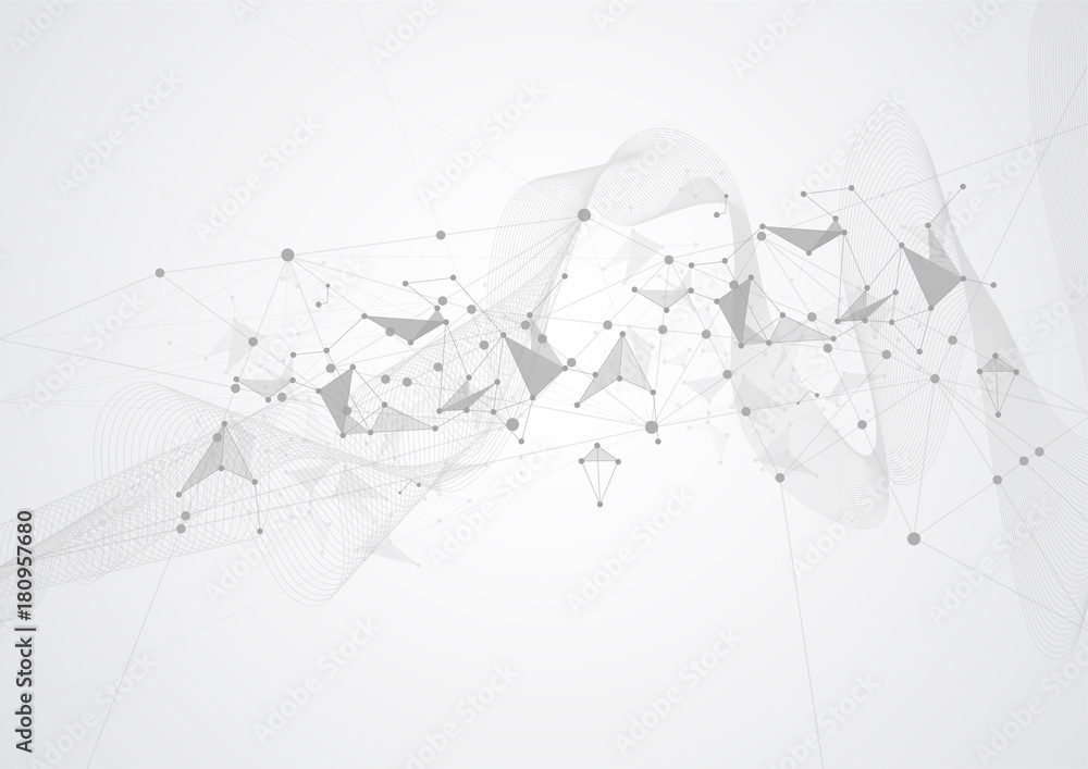 Abstract technology big data visualization. Futuristic space ...