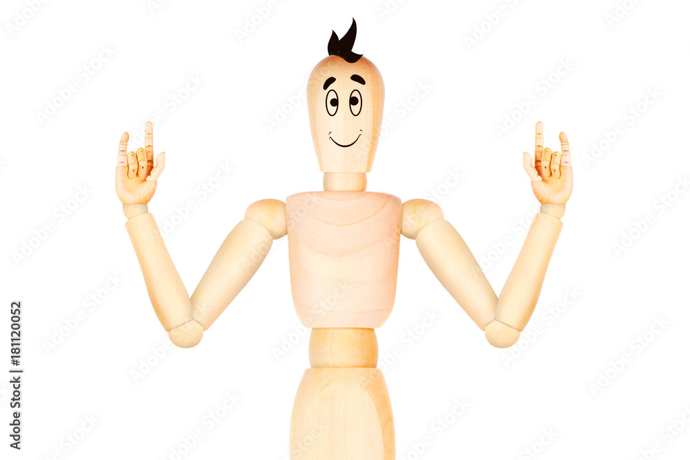 Ilustración de Stock smiling happy character rocking with hands in ...