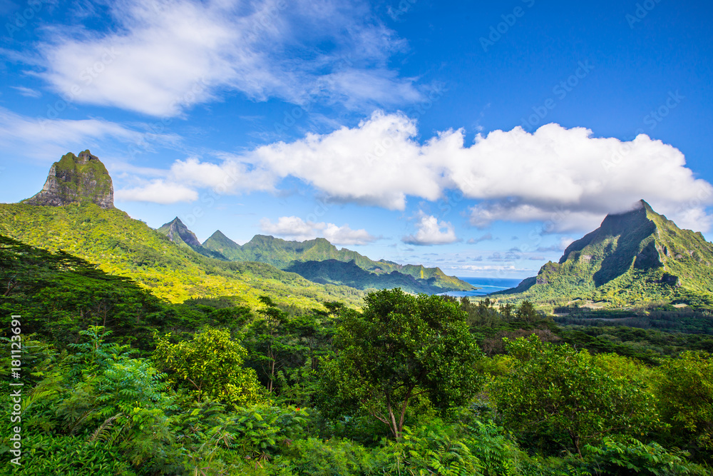 Montagnes de Moorea Stock Photo | Adobe Stock