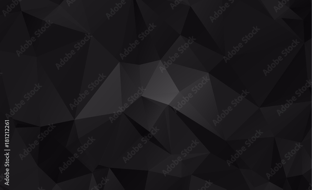 Black Dark Polygonal Low Pattern. Geometric Pattern.Repeating pattern ...