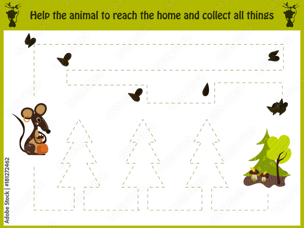 Cartoon illustration of education. Matching game for preschool kids ...