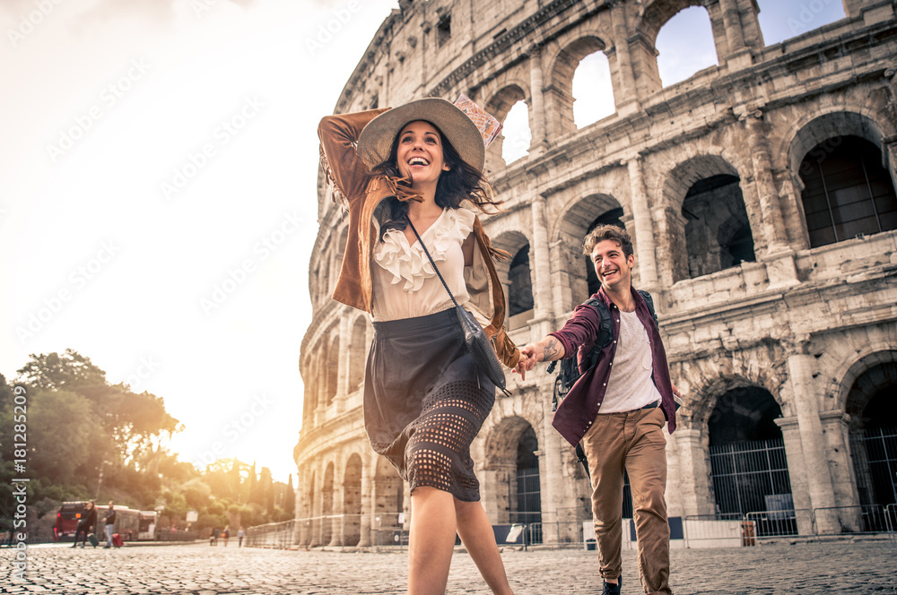 Couple at Colosseum, Rome Stock Photo | Adobe Stock