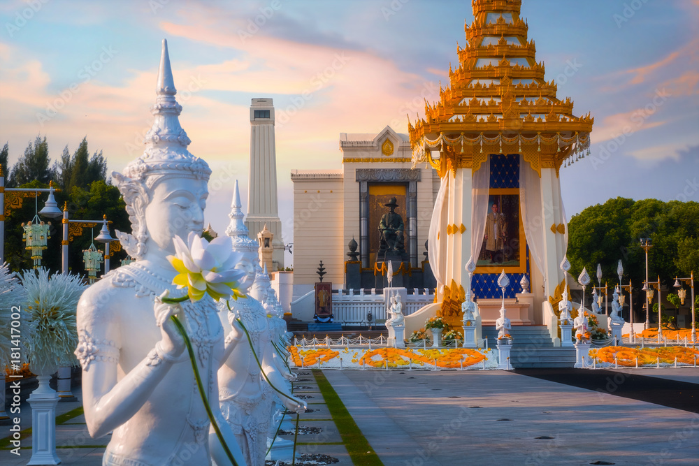 The replica of royal crematorium of His Majesty late King Bhumibol ...