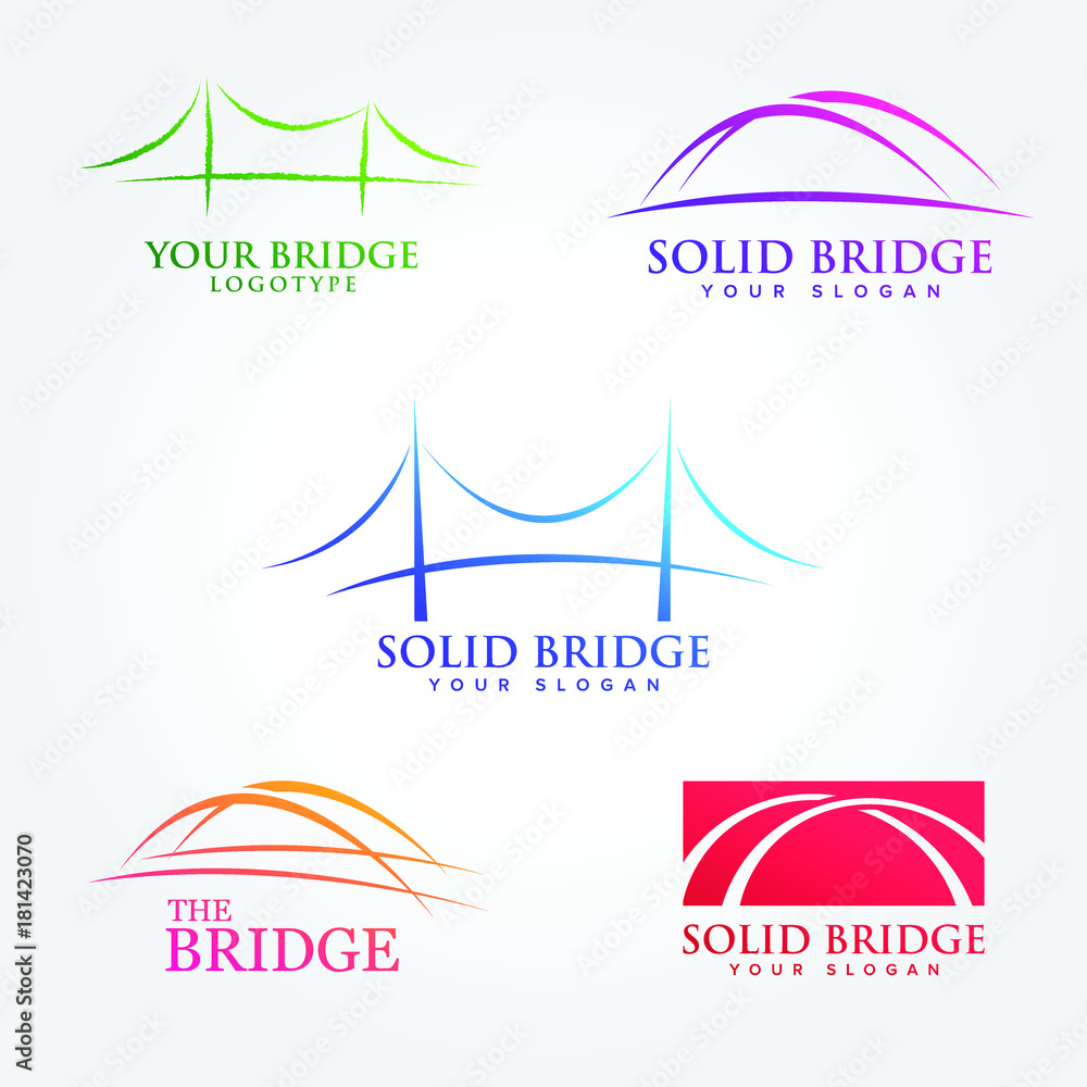 Bridge Symbol Design Collections Stock Vector | Adobe Stock
