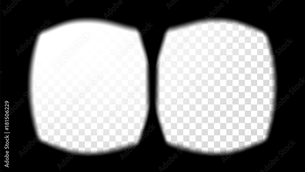 Virtual Reality Glasses Sight View Vector. Screen Frame Template. VR ...