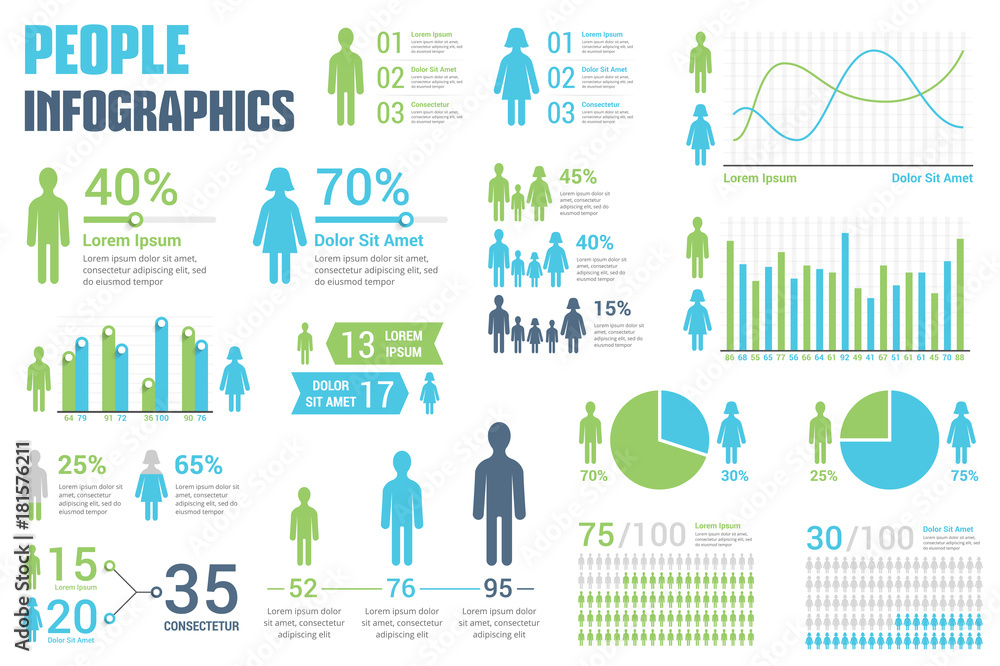 People Infographics Stock Vector | Adobe Stock