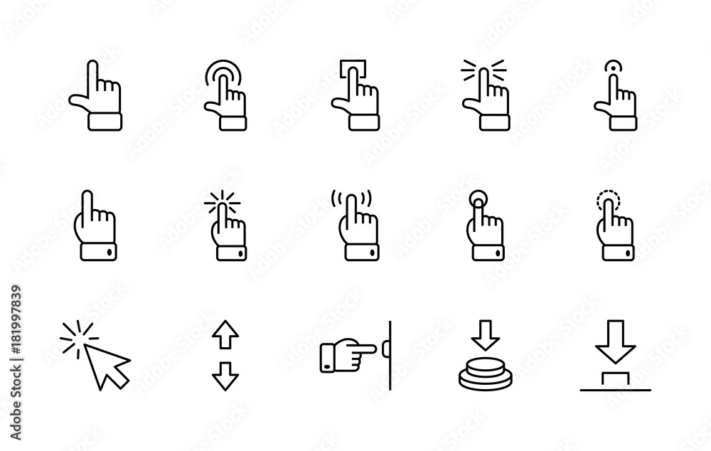 Click Set of Buttons related Vector Icons. Contains such Icons as ...