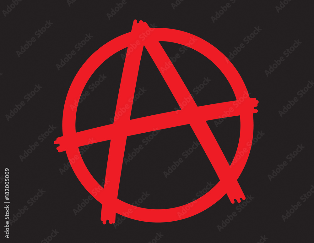 Anarchy Symbol Icon Vector illustration of classic anarchy logo ...