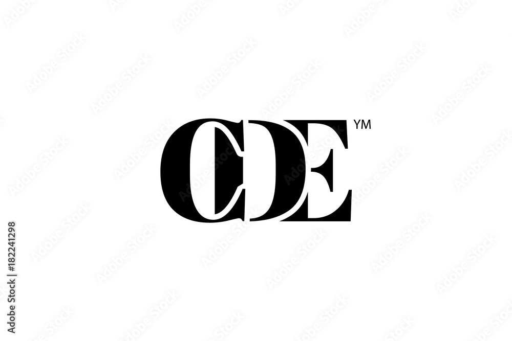 Image vectorielle Stock CDE Logo Branding Letter. Vector graphic design ...