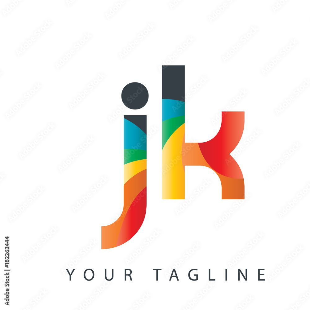 Initial Letter JK Design Logo Stock Vector | Adobe Stock