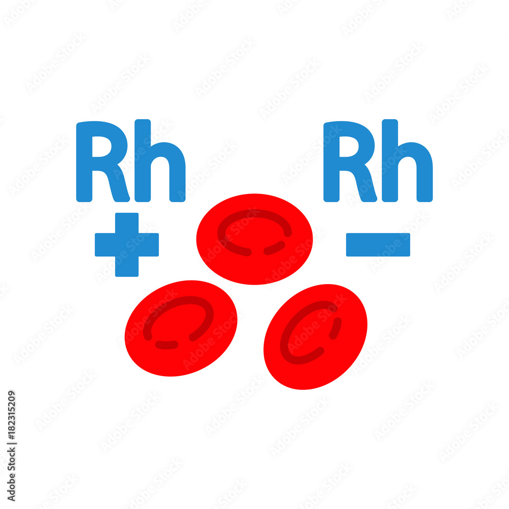 Vector de Stock RH factor blood | Adobe Stock