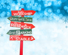 Santa's Workshop Christmas Sign Free Stock Photo - Public Domain Pictures
