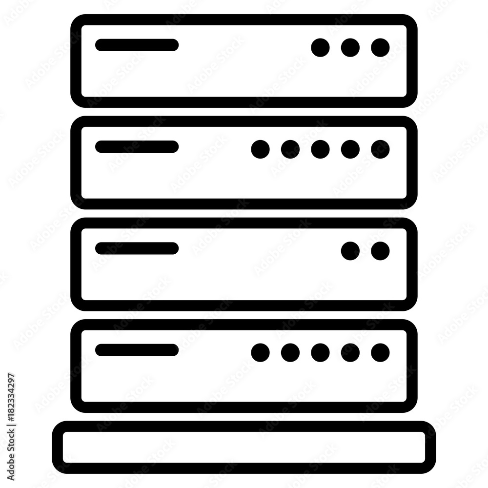 server icon on white background Stock Vector | Adobe Stock