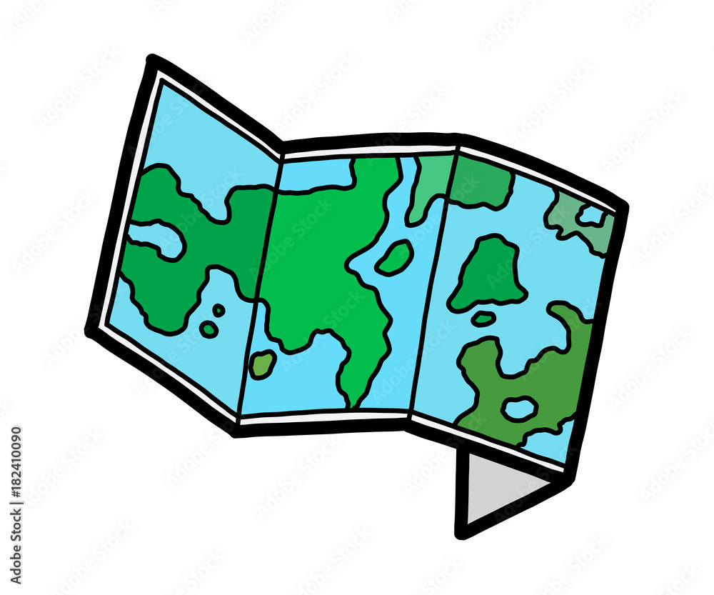 world map / cartoon vector and illustration, hand drawn style, isolated ...