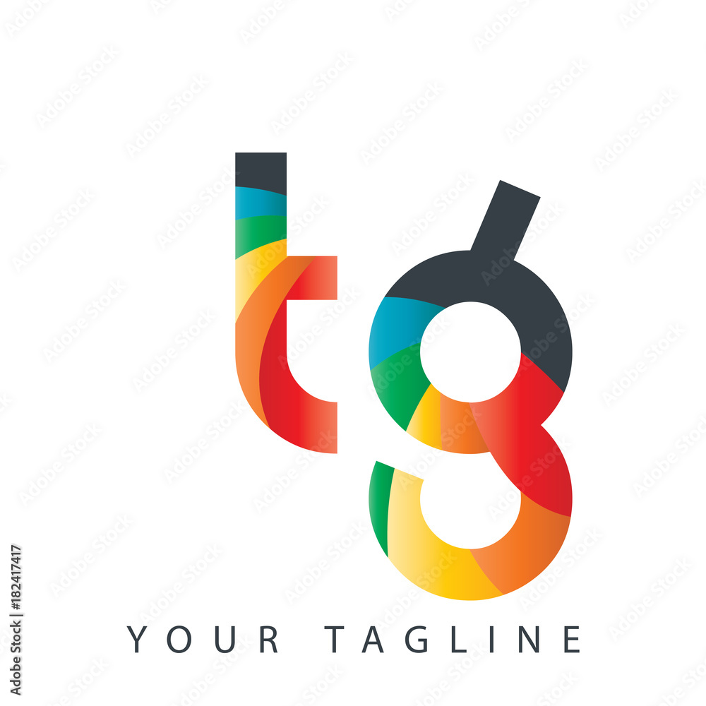 Initial Letter TG Design Logo Stock Vector | Adobe Stock
