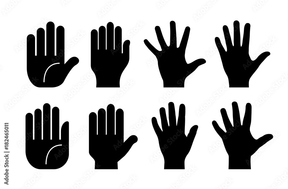 Collection of human hands vector illustration Stock Vector | Adobe Stock