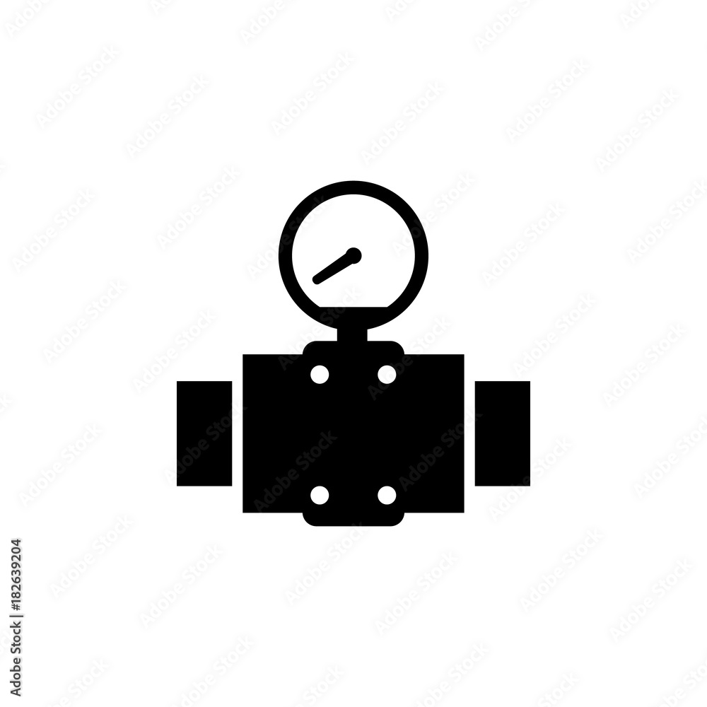 Pressure sensor on pipeline icon. Plumbing element icon. Premium ...