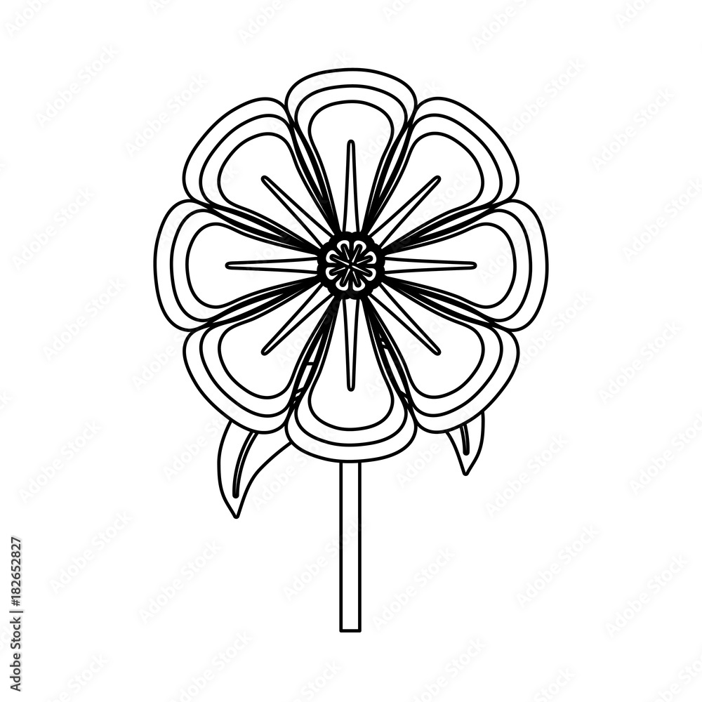 flower stem vector illustration Stock Vector | Adobe Stock