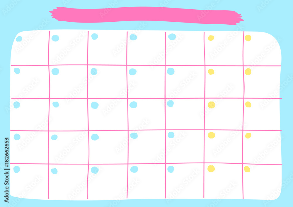 Monthly calendar template. printable pastel calendar templates undate ...
