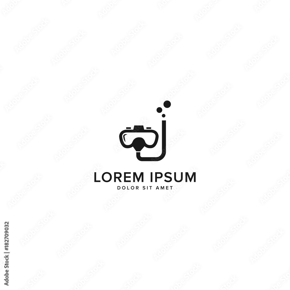 Underwater-Photography-Logo Stock Vector | Adobe Stock