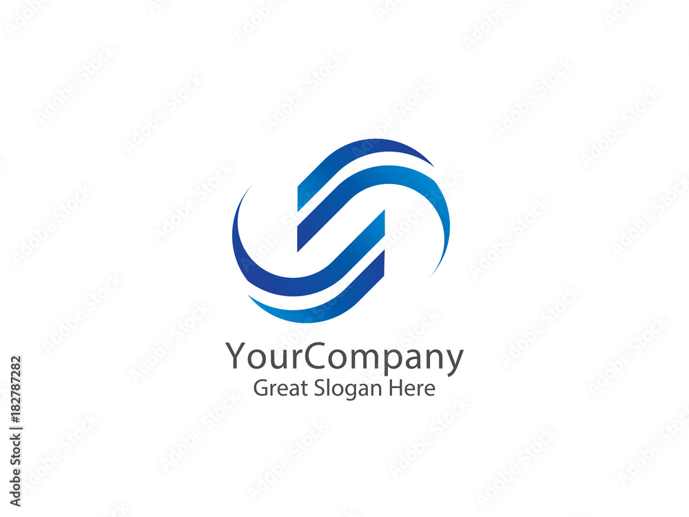 letter s circle logo icon. abstract alphabet sign design. vector ...