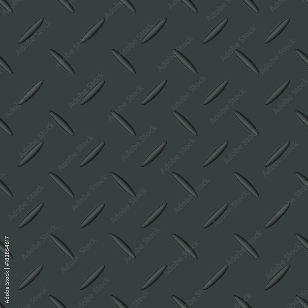 Metal texture seamless pattern with sample in swatches panel. Steel ...