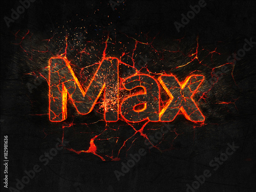 Max Fire text flame burning hot lava explosion background. - Buy this ...